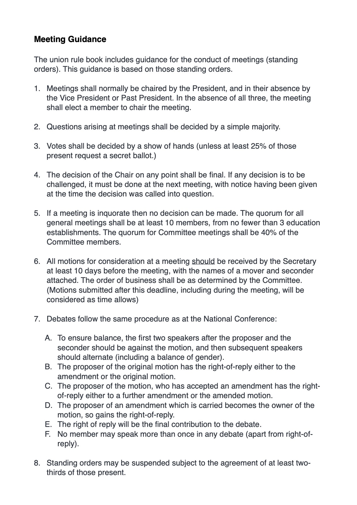 NEU Rules – National Education Union – Staffordshire District